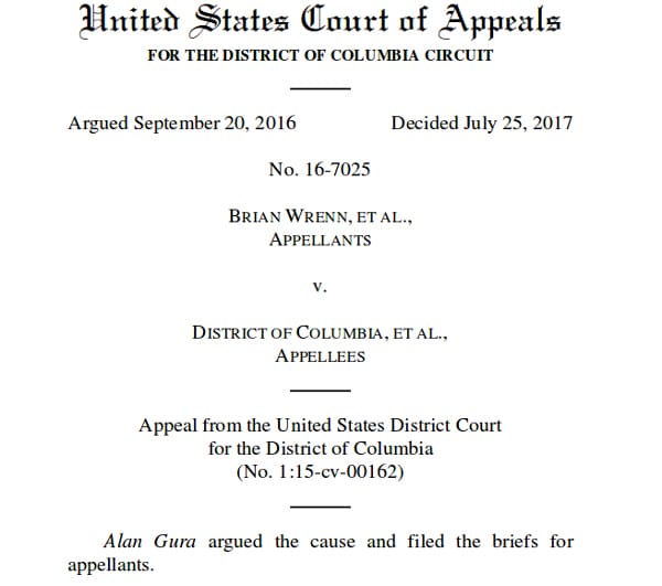 D.C. Requests Hearing on Protection of Second Amendment Rights