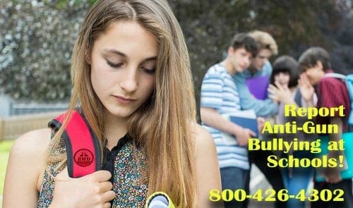 Toll Free Hot-Line Announced for Students to Report Anti-Gun Bullying