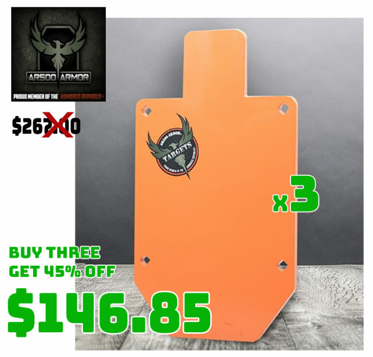 AR500 Armor 3Pk 1/2" Steel 10"x18" Silhouette Targets $146.85 45%OFF