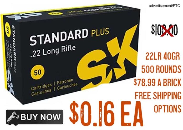 500-Rounds SK Standard Plus 22 Long Rifle 40Gr RN Ammo $0.16ea FREES&H