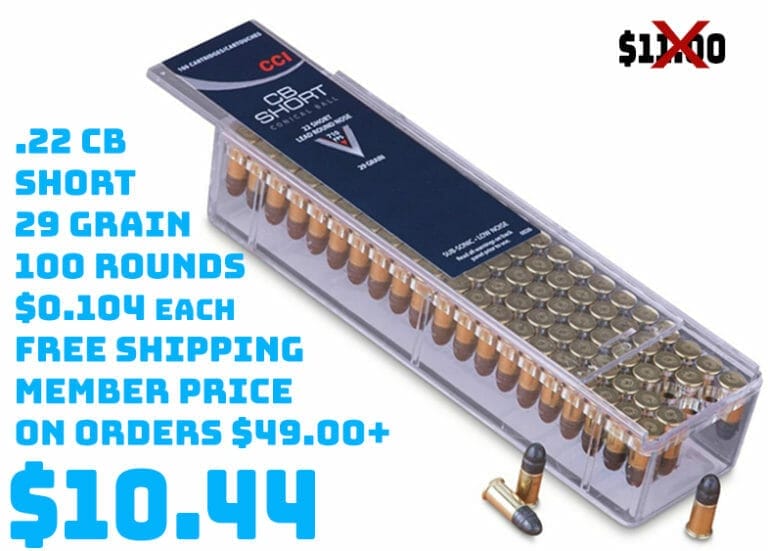 CCI .22 CB Short 29 Grain, 100 Rounds Ammunition $10.44 FREE S&H Option
