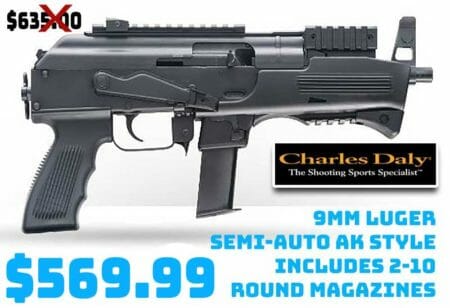 Charles Daly PAK-9 9mm AK Pistol $569.99 w/ 2 Magazines