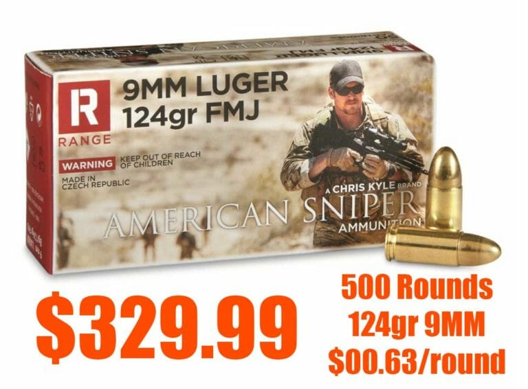 Ammo Deals: American Sniper Range 9mm 124 Grain 500 Rounds $329.99 ...