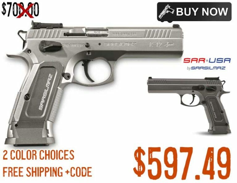 SAR K12 Sport, Semi-Auto 9mm Pistol $597.49 FREE S&H CODE