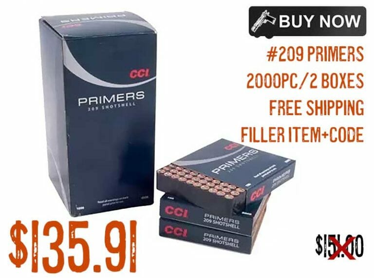 2000pc CCI #209 Shotshell Primers 2 Boxes $135.91 FREE S&H CODE+FILLER