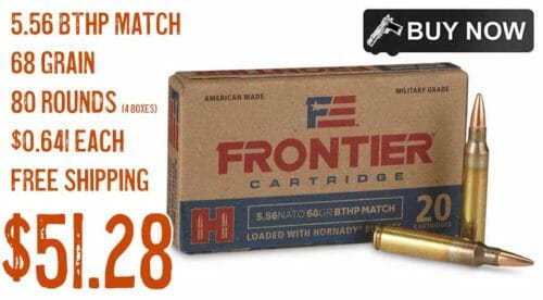 Hornady 5.56 BTHP Match 68 Grain 80rnds $51.28 FREE S&H