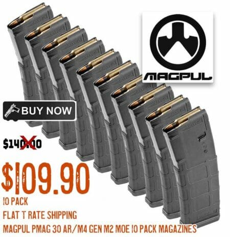MAGPUL PMAG 30 AR/M4 GEN M2 MOE Magazine 10 PACK $109.90