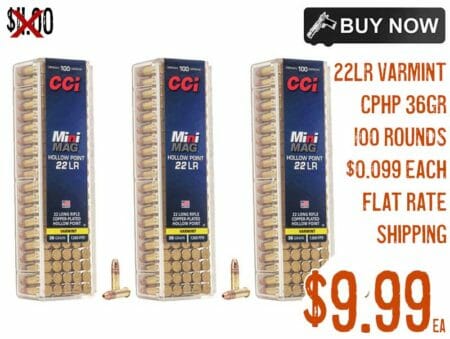 CCI 22 LR Mini-Mag Varmint CPHP 36Gr 100rnds $9.99 FLAT RATE S&H