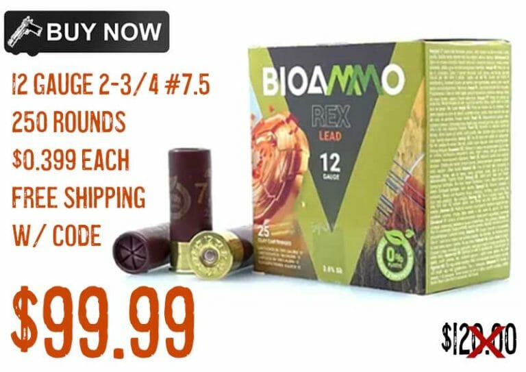 Bio Rex Lead 12ga #7.5Shot 2-3/4'' 1oz. 250rnds $99.99 FREE S&H CODE