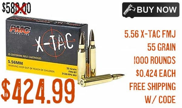 PMC Ammo X-TAC 5.56 55gr 1,000 Rnds $424.99 FREE S&H