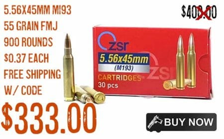 ZSR 5.56x45mm M193 55 Grain FMJ ammo 900rnds $333.00 FREE S&H