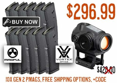 10pc Magpul Gen 2 PMAGs With Vortex SPARC Red Dot $296.99 FREE S&H