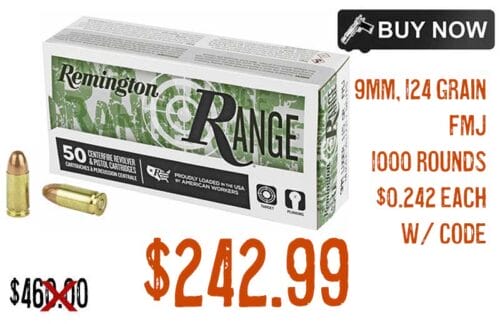 Remington Range 9mm 124 Grain FMJ 1000rnds $242.99 FREE S&H Options