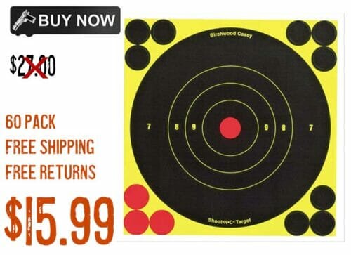 Birchwood Shoot-N-C 6" Round Target (60 Sheet Pack) $15.99 FREE S&H