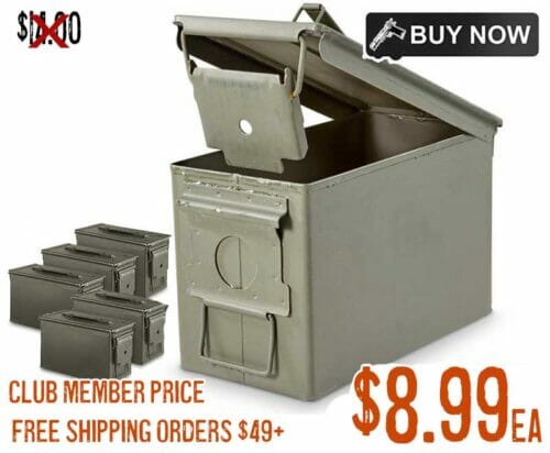 Military Surplus Waterproof .50 Caliber Ammo Cans $8.99 EA FREE S&H