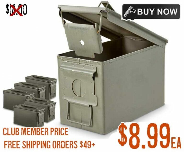 Military Surplus Waterproof .50 Caliber Ammo Cans $8.99 EA FREE S&H