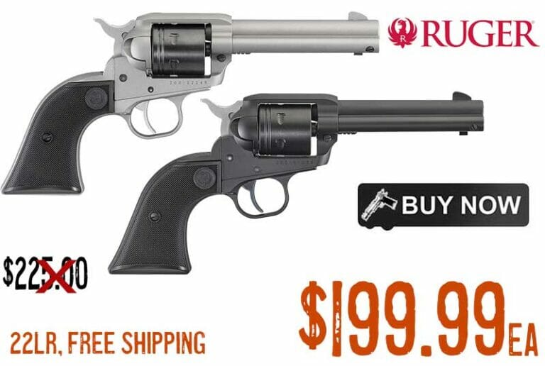 Ruger Wrangler 22LR 4.6" 6rd Revolvers $199.99 FREE Shipping