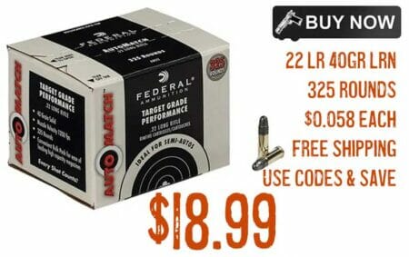 325rnd Box Federal Automatch Target 22LR 40Gr LRN Ammo $18.99 COUPON CODES