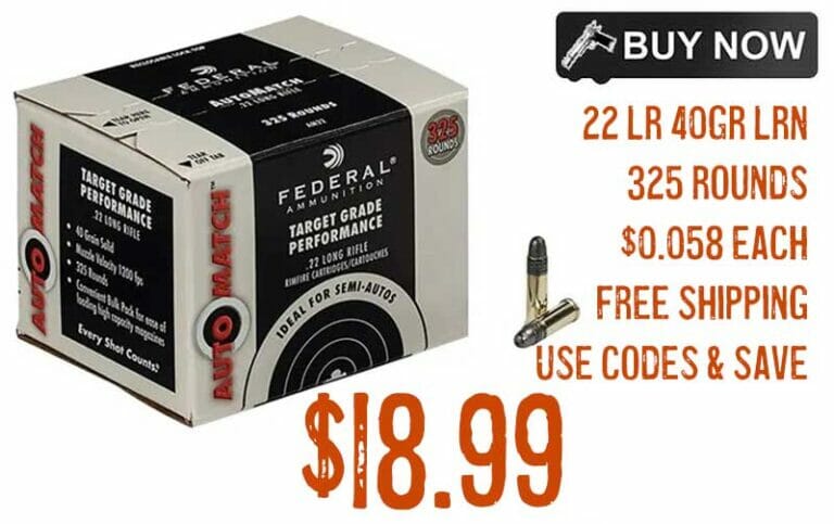 325rnd Box Federal Automatch Target 22LR 40Gr LRN Ammo $18.99 COUPON CODES