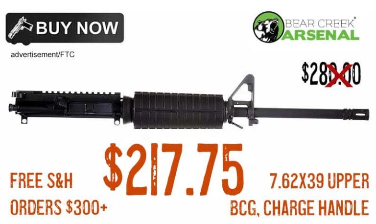 Bear Creek Arsenal BC-15 7.62x39 Complete Upper w/ BCH & CH Price $217.75