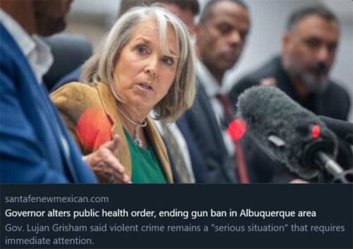 New Mexico Governor Praising Herself for Emergency Gun Control Misfire