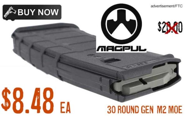 Magpul PMAG 30 AR-15 Gen M2 MOE 5.56 Magazine $8.48 Each