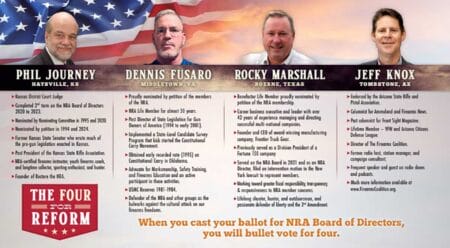 NRA Board Elections: Support the Four for Reform Candidates