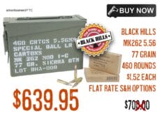 Black Hills MK262 MOD 1-C 5.56 77 GR MK Ammunition 460 Rounds $639.95