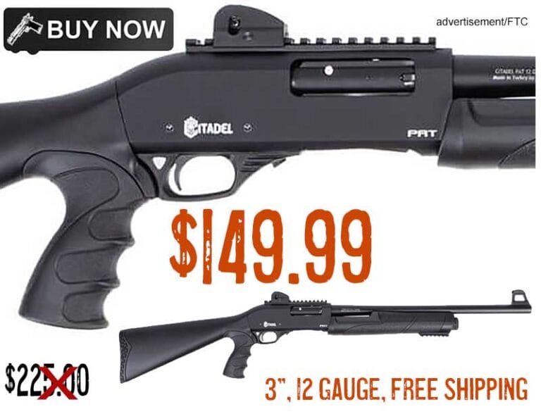 Citadel PAT Pump Action Pistol Grip 12-Gauge Shotgun $149.99 FREE S&H