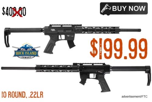Rock Island TM22 18" 10 Round .22LR Rifle for $199.99, 50% OFF!