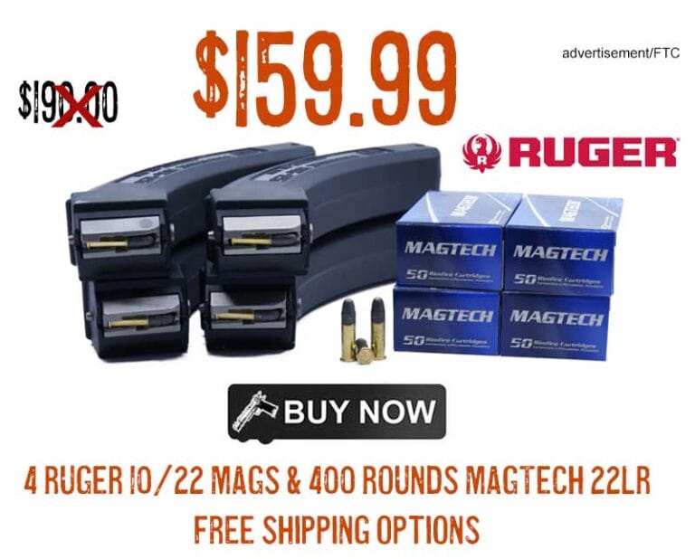 4 Ruger 10/22 Mags & 400 Rounds Of Magtech 22LR $159.99 FREE S&H