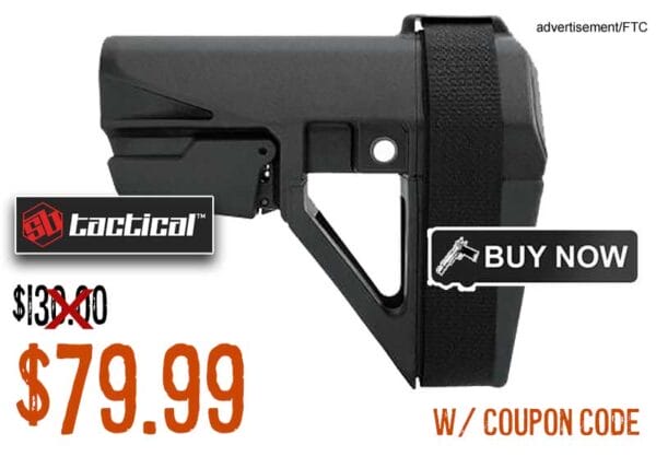SB Tactical SBA5 5-Position Adjustable Pistol Brace $79.99 w/ Coupon CODE