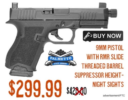 PSA Dagger Compact 9mm Pistol, RMR Slide, Threaded Barrel, & Suppressor ...