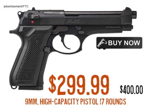Rock Island Melik 9mm Pistol (Beretta 92 Clone) $299.99 25% OFF!