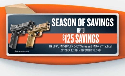 Rebates Up To $125 On Popular Models Of FN Pistols