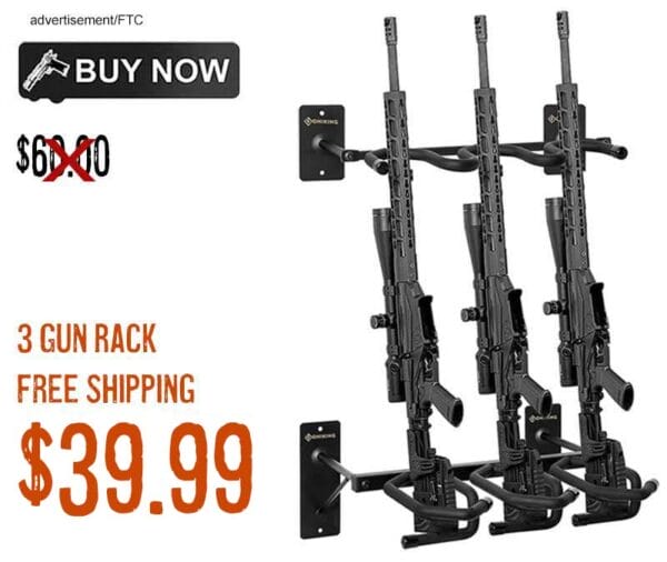 Metal 3-Gun Rack Wall Mount for Rifles/Shotguns $39.99 FREE S&H