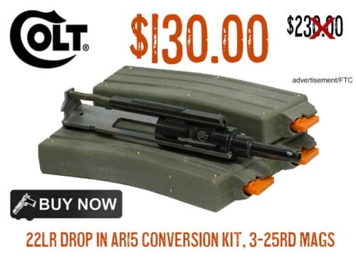 Colt 22LR Drop-In AR15 Bolt Conversion Kit, 3-25rnd Mags $130.00 That ...