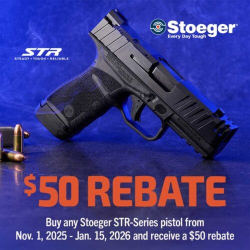 Stoeger Limited-Time Rebate on STR-9 Handguns ...$50.00 Back