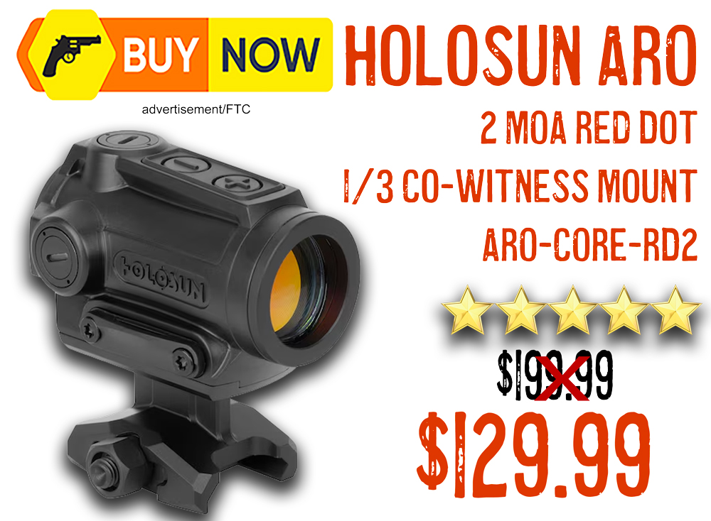 Holosun ARO 2 MOA Red Dot – $129.99 (35% Off MSRP!)